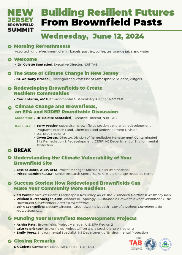 2024 NJ Brownfields Summit | Technical Assistance to Brownfield Communities Program (NJIT TAB)